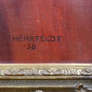 Portrait einer sitzenden Dame im schwarzen Kleid, Marcel René Herrfeldt ...